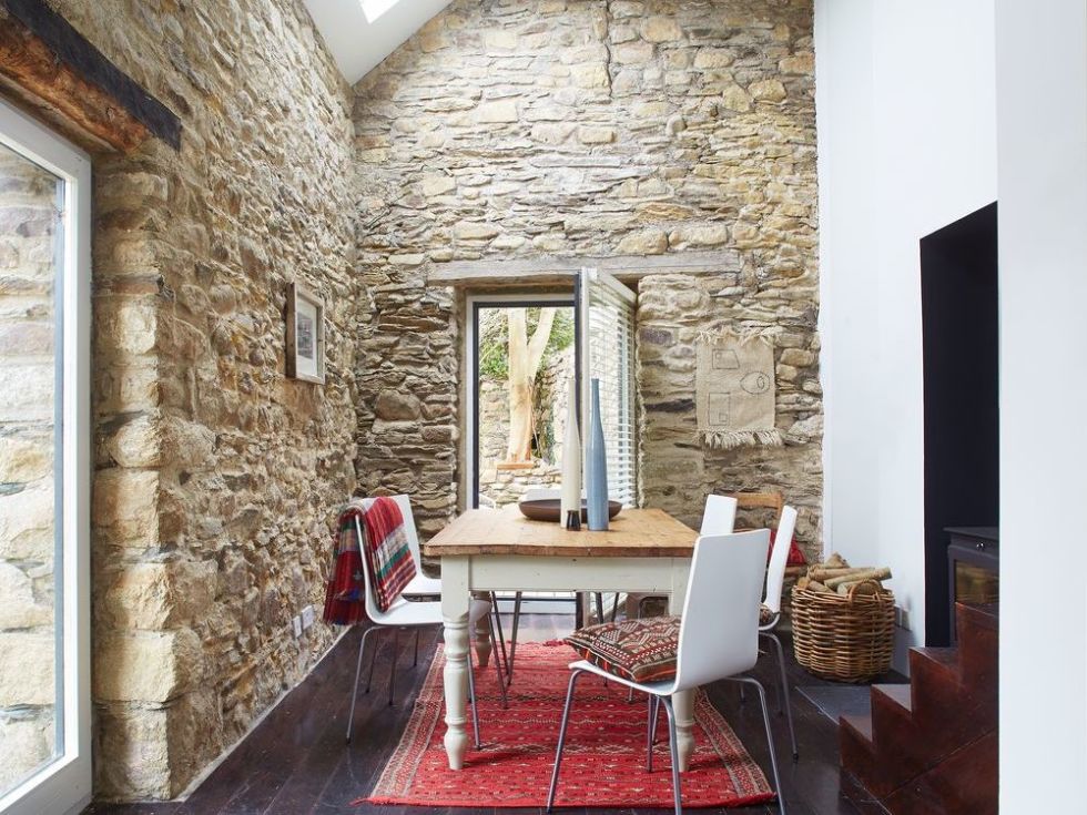 Small Barn Stone Wall From Barn's Ruins To Walled Garden Oasis